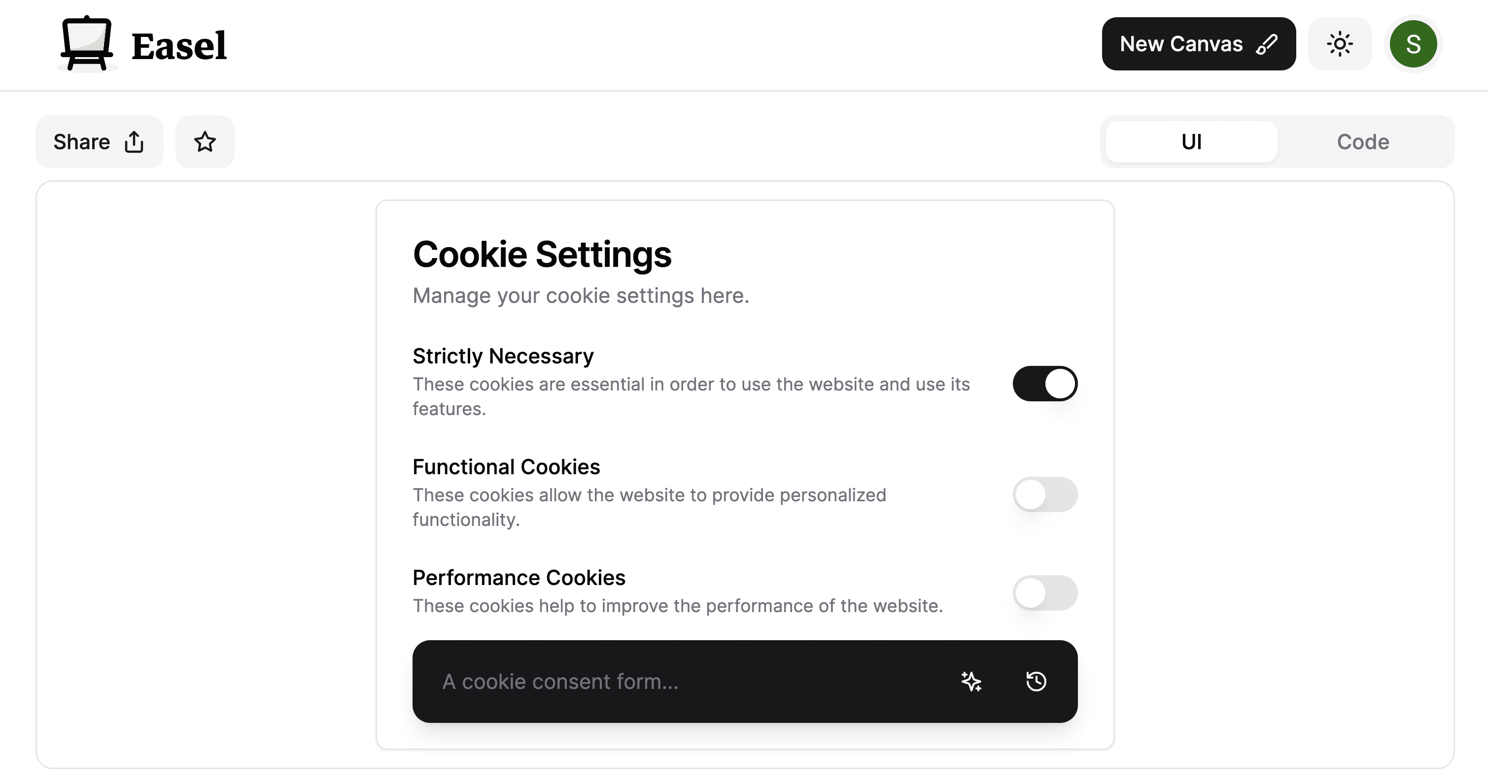 Easel - From Idea to Interface in Seconds
